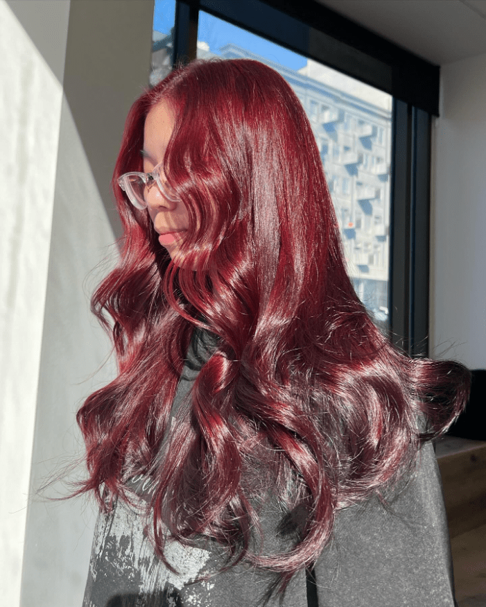 28 Hairstyles To Rock Your Deep Cherry Red Hair