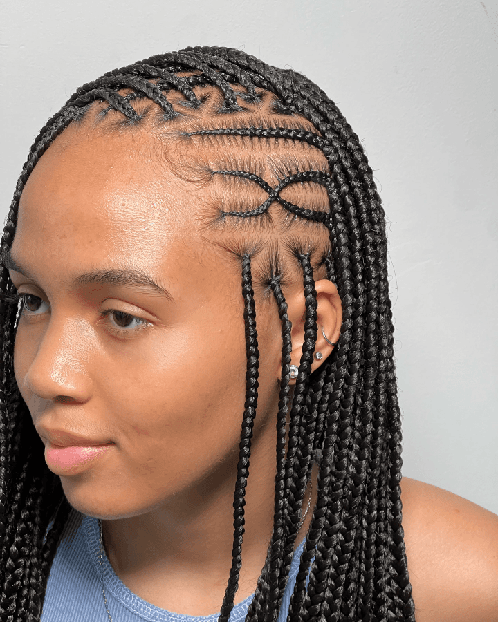 22 Long Hair With Curtain Bangs Styles You’ll AdoreSmall Knotless Braids