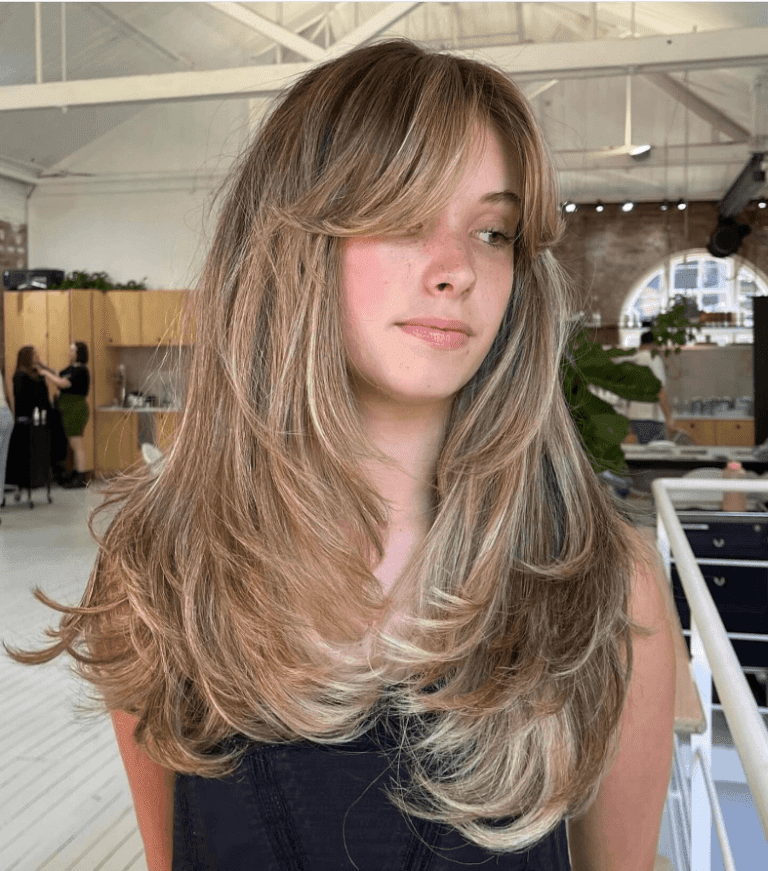 25 Long Layered Hairstyles With Side Bangs