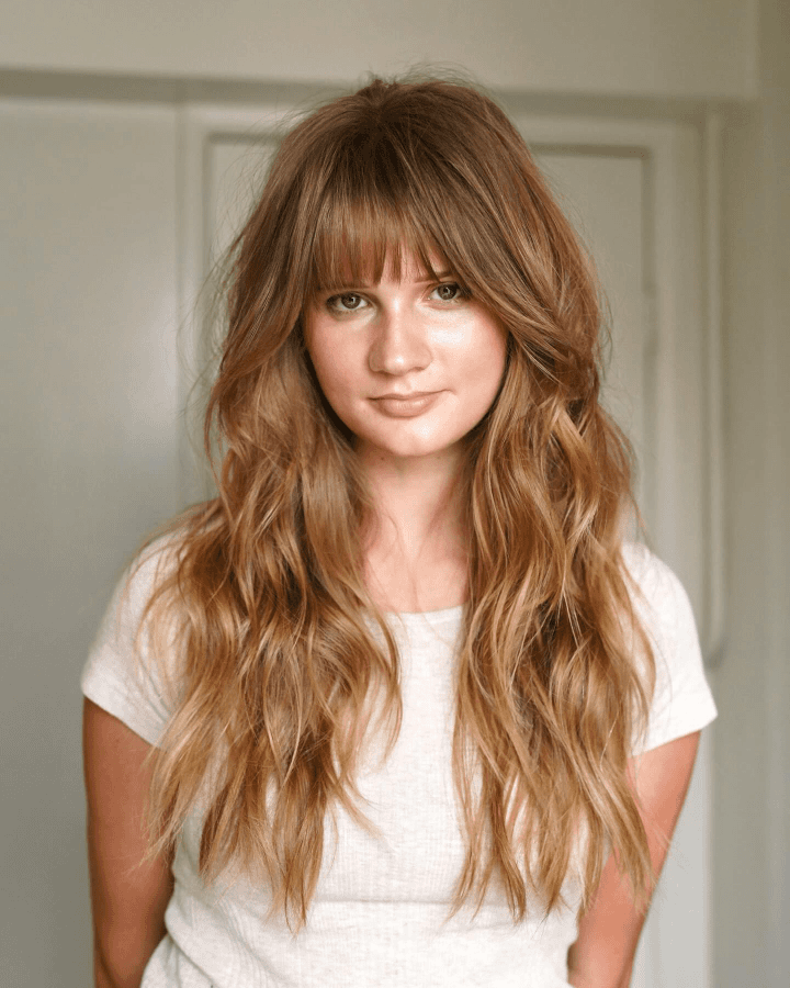 21 Long Hair With Curtain Bangs Styles You’ll Adore