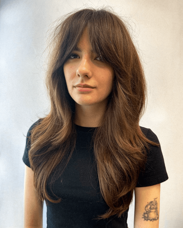 21 Long Hair With Curtain Bangs Styles You’ll Adore
