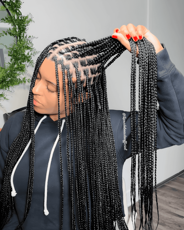 22 Long Hair With Curtain Bangs Styles You’ll AdoreSmall Knotless Braids